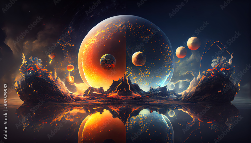 Quantum world background. Ai generated. Stock Photo | Adobe Stock