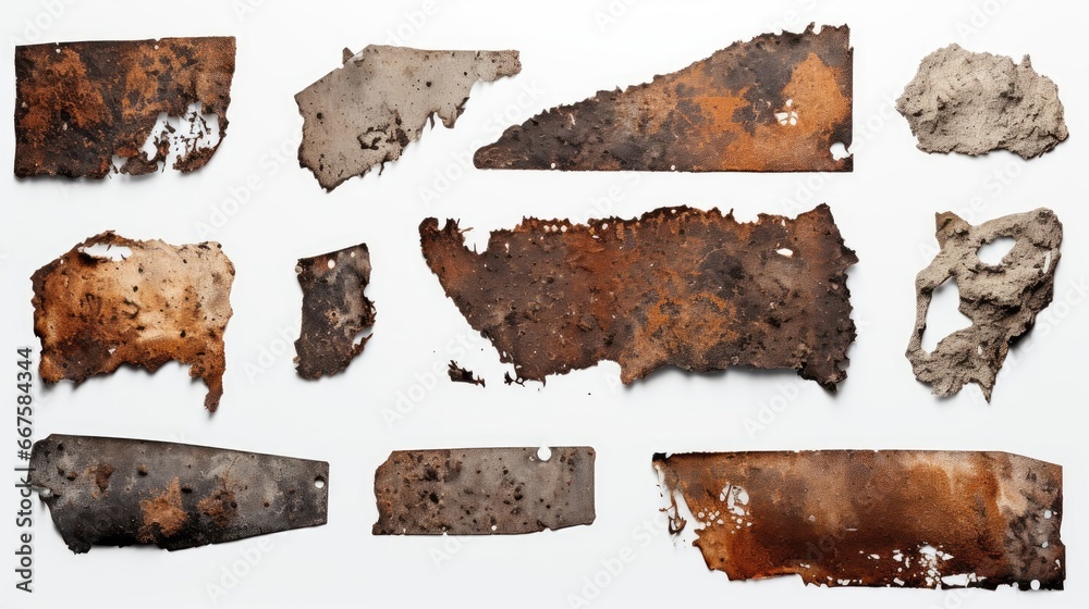 stock images of pieces of rust isolated on a white background, offering ...