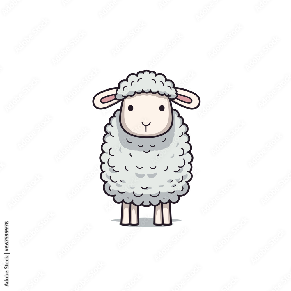 Ewe hand-drawn illustration. Ewe. Vector doodle style cartoon ...