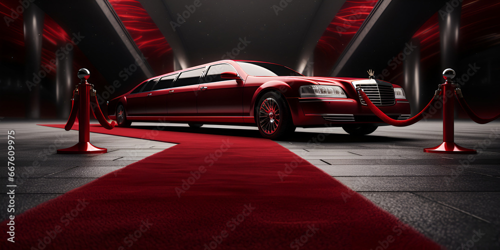 Limousine in the red carpet,Elegance Unveiled: Limousine on the Red ...