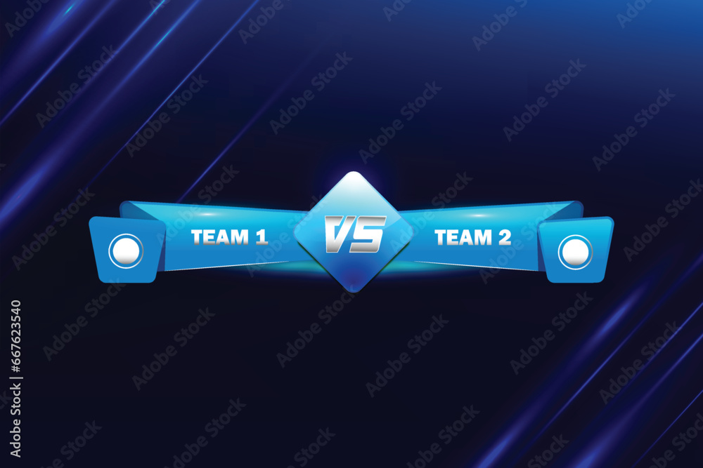 Versus vs scoreboard battle fight broadcast and lower thirds for soccer ...