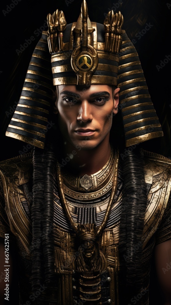King Menes, the first pharaoh of unified Egypt, captured in a solemn ...