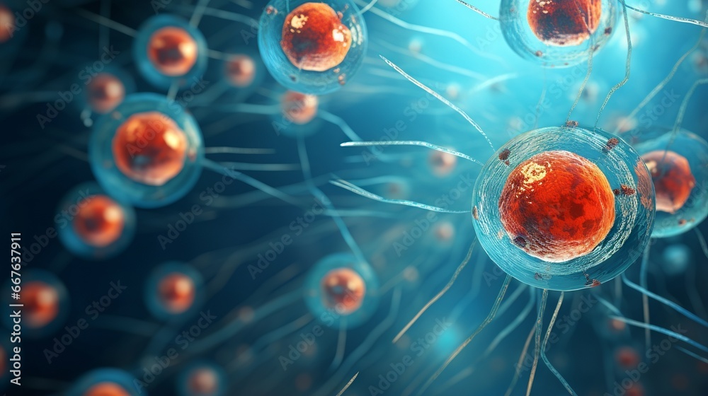 Microscopic view of body cells - cellular therapy and regeneration ...