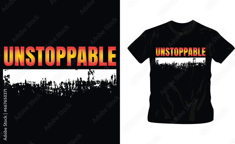 unstoppable text orange and yellow gradient with grunge edge shape at ...