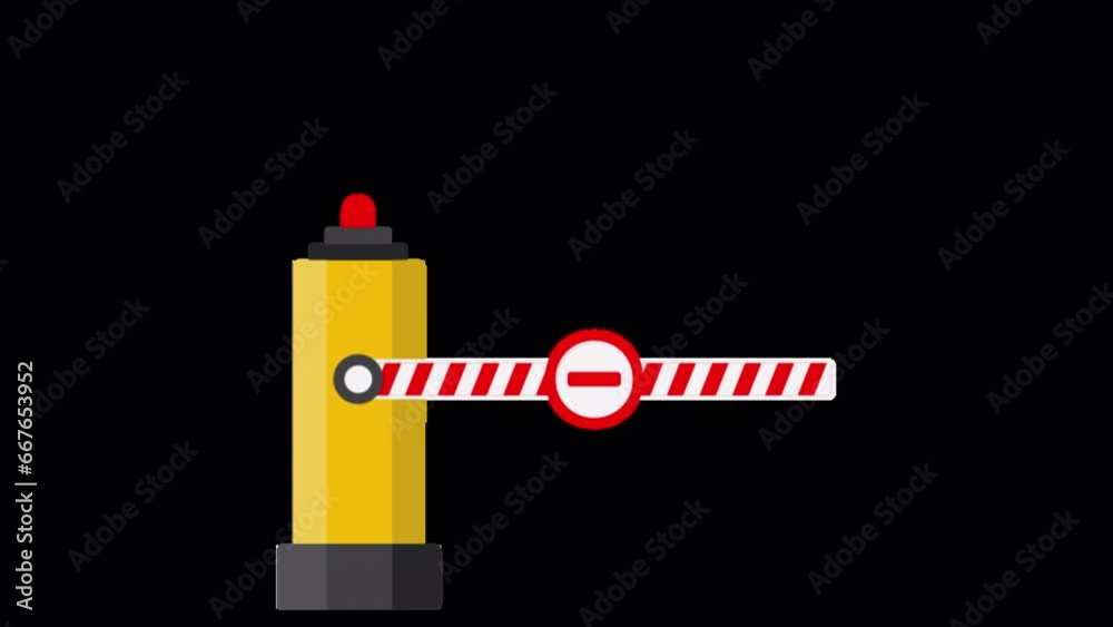 2D Animation of Car barrier On Transparent Background Stock ビデオ | Adobe ...
