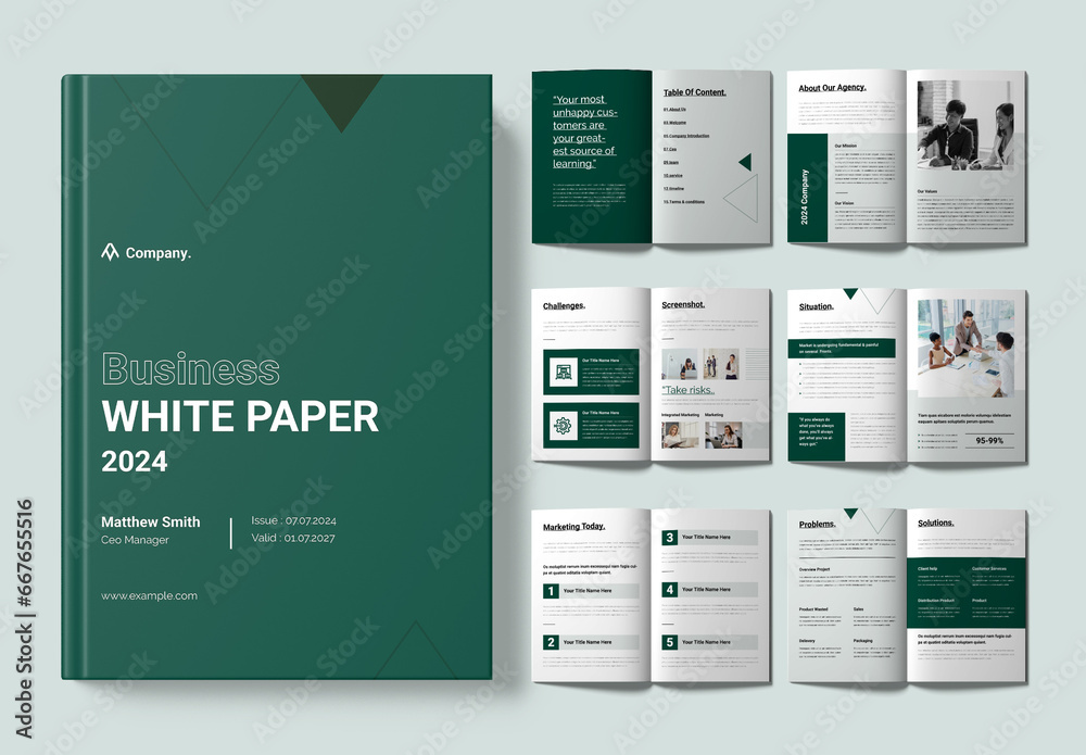 White Paper Design Layout Stock Template | Adobe Stock