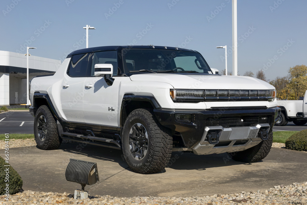 GMC Hummer EV Electric Vehicle Pickup Truck display. GMC offers the ...