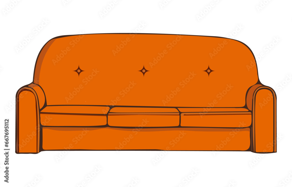 the simpsons tv show animated sofa isolated on white background Stock ...
