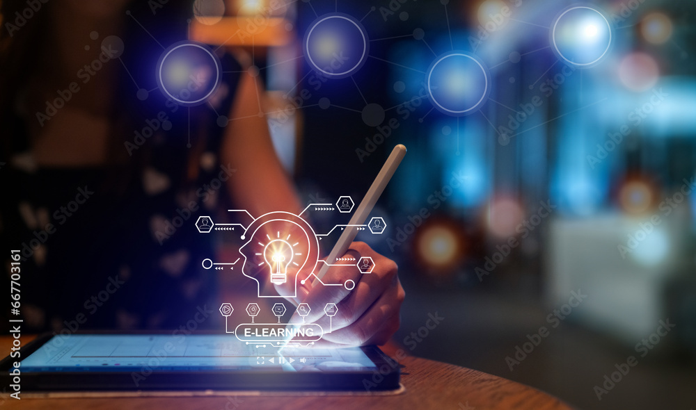 Education technology concept. EdTech. AI (Artificial Intelligence ...