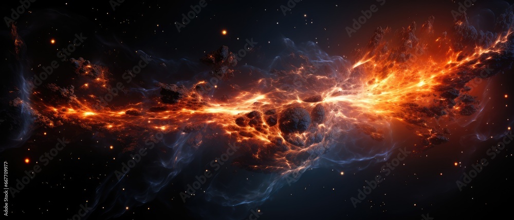 Behold the breathtaking sight of a brilliant flaming meteor, leaving a ...
