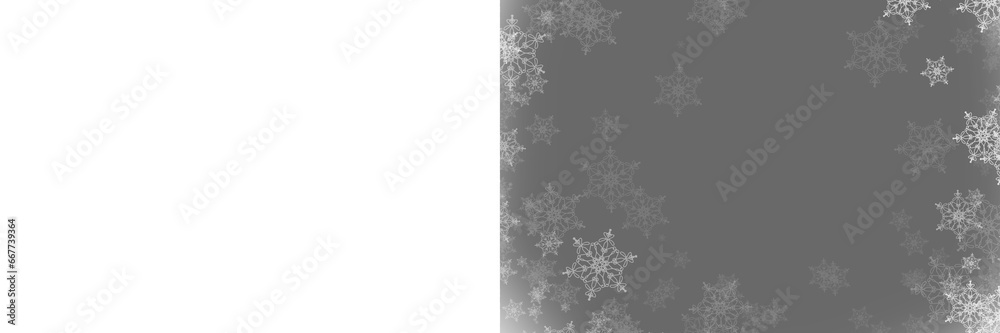 Winter ice snow frozen crystals frostwork frame on transparent ...