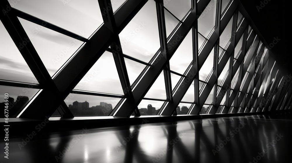 architecture of geometry at glass window,roof of moden buildings,Empty ...