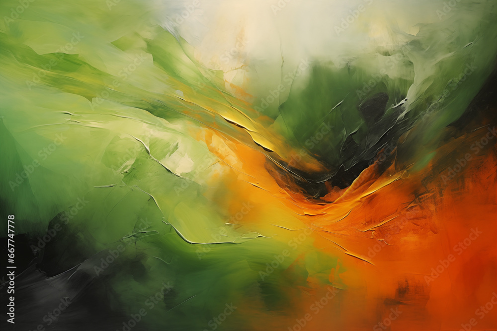 Green abstract oil painting background image. Generative AI Art. Stock ...