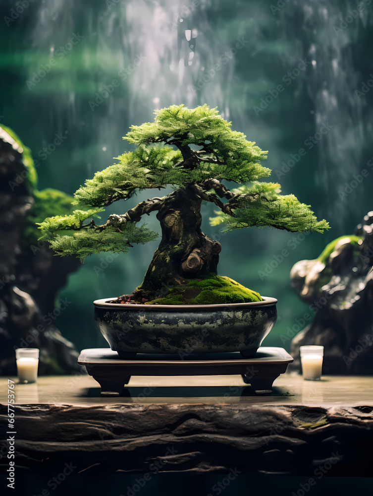 Bonsai tree bonsai tree background wallpaper poster PPT Stock ...