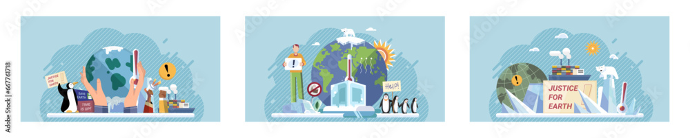 Climate change. Save the planet. Vector illustration On World ...
