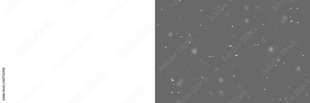 Falling snow isolated on transparent background. Heavy light snowfall ...