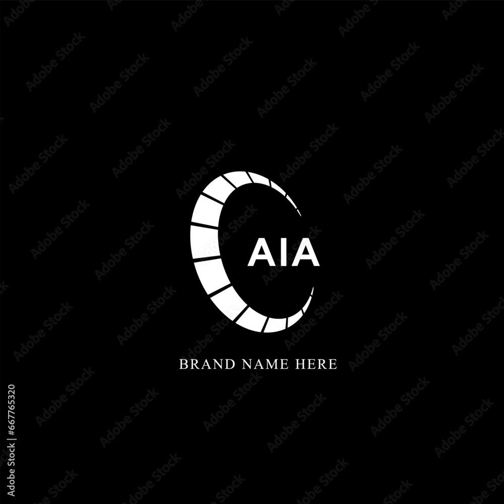 AIA logo. A I A design. White AIA letter. AIA, A I A letter logo design ...