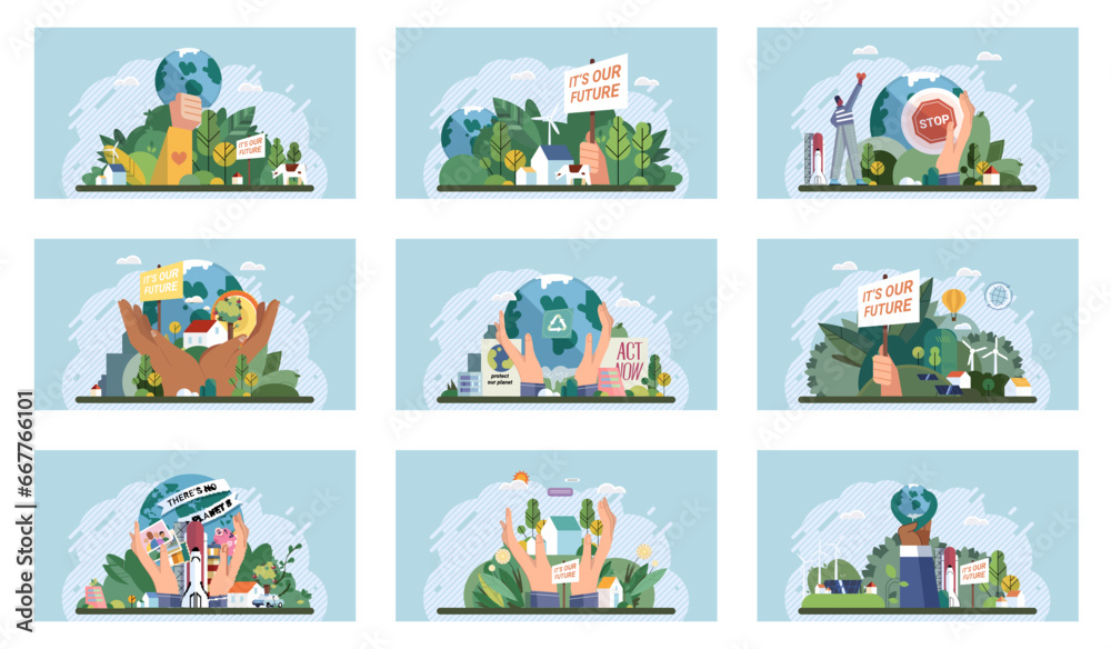 Climate change. Save the planet. Vector illustration Climate change ...