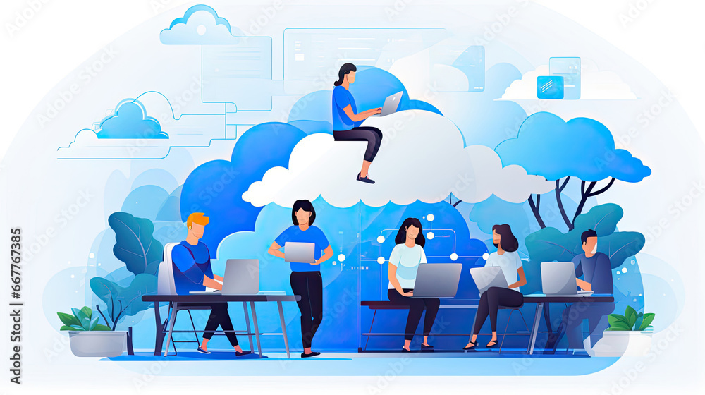 A website banner for a virtual team-building event. Illustrates ...