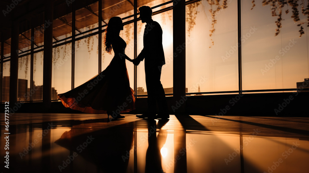 man and a woman dance together for their wedding ceremony, dance show ...