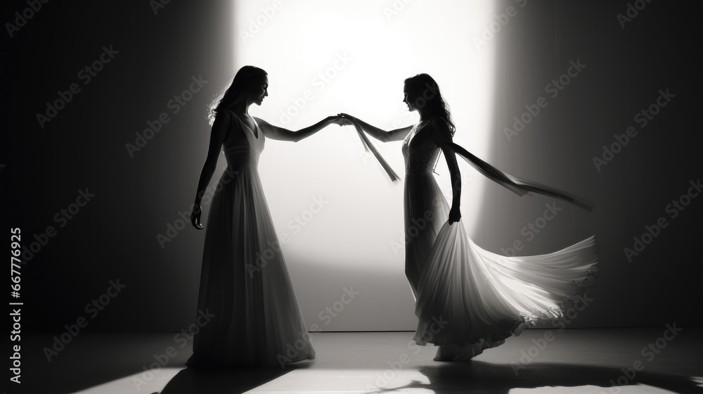 Women's Bond: Celebrating Love and Equality in a ray of light, modern ...