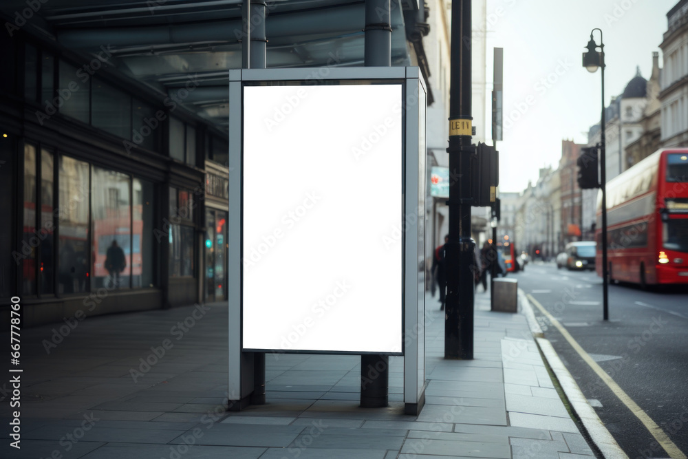 panneau publicitaire personnalisable pour maquette de présentation de ...