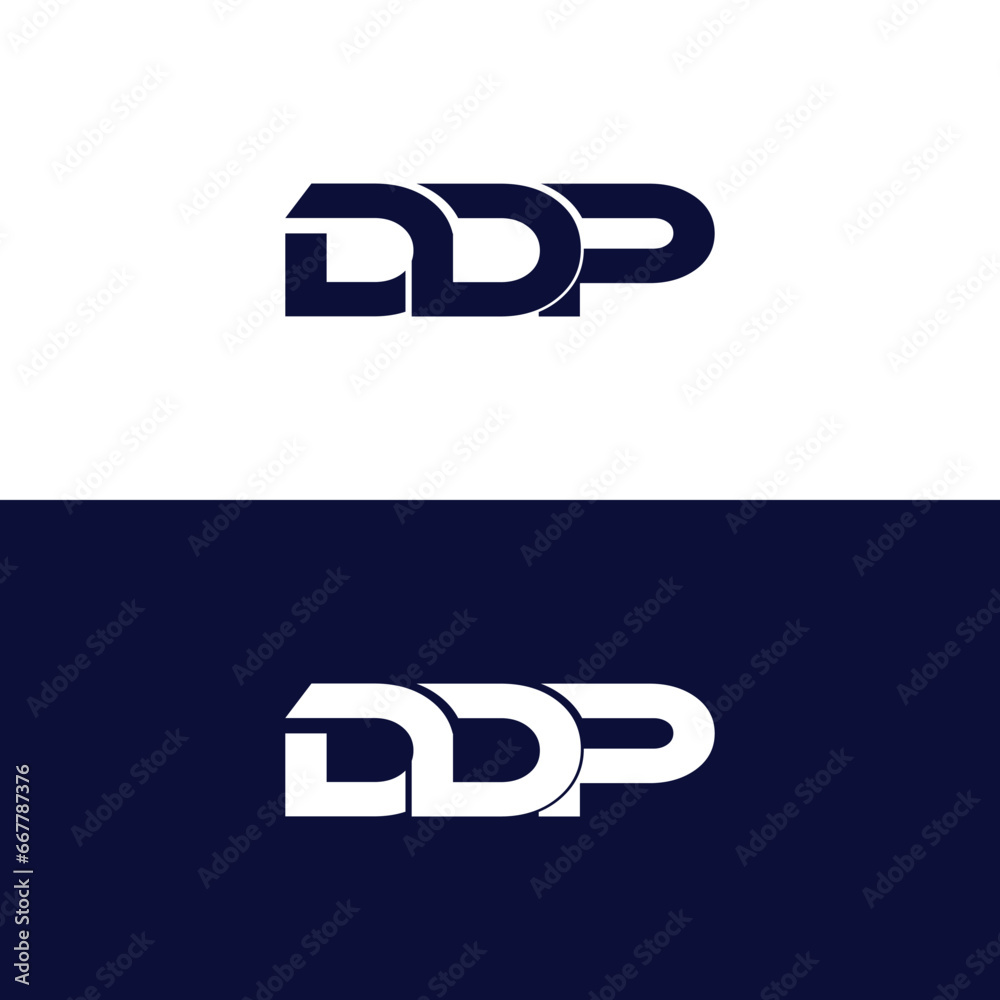 Modern letter ddp logo design Stock Vector | Adobe Stock