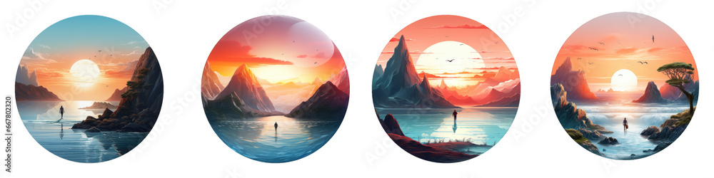 Beyond the Horizon clipart collection, vector, icons isolated on ...