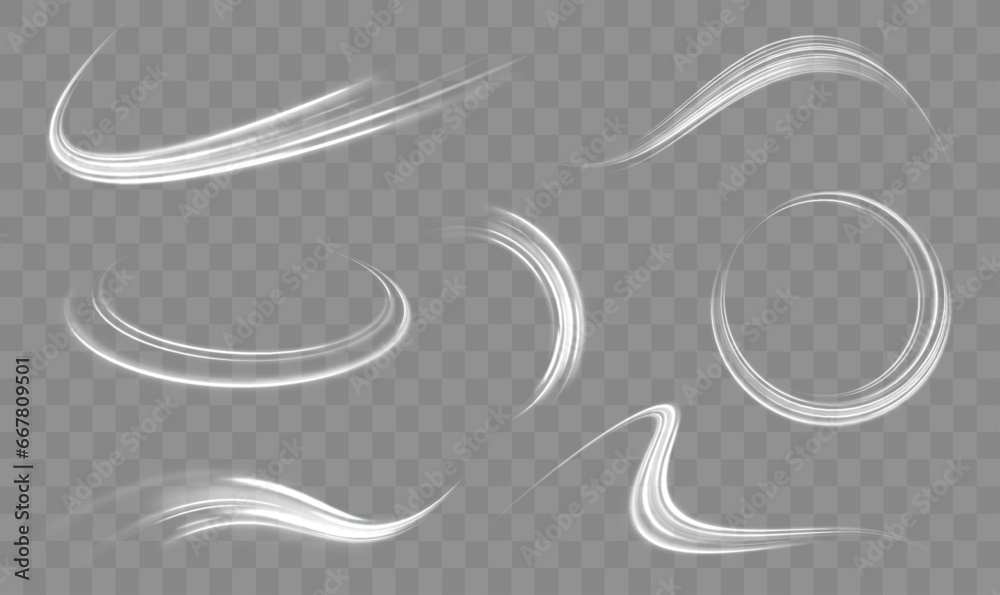 Light white Twirl. Curve light effect of white line. Luminous white ...