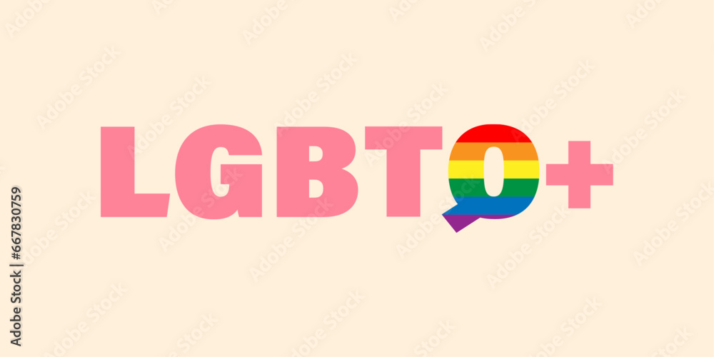 Rose and colorful LGBTQ+ logo Stock Vector | Adobe Stock