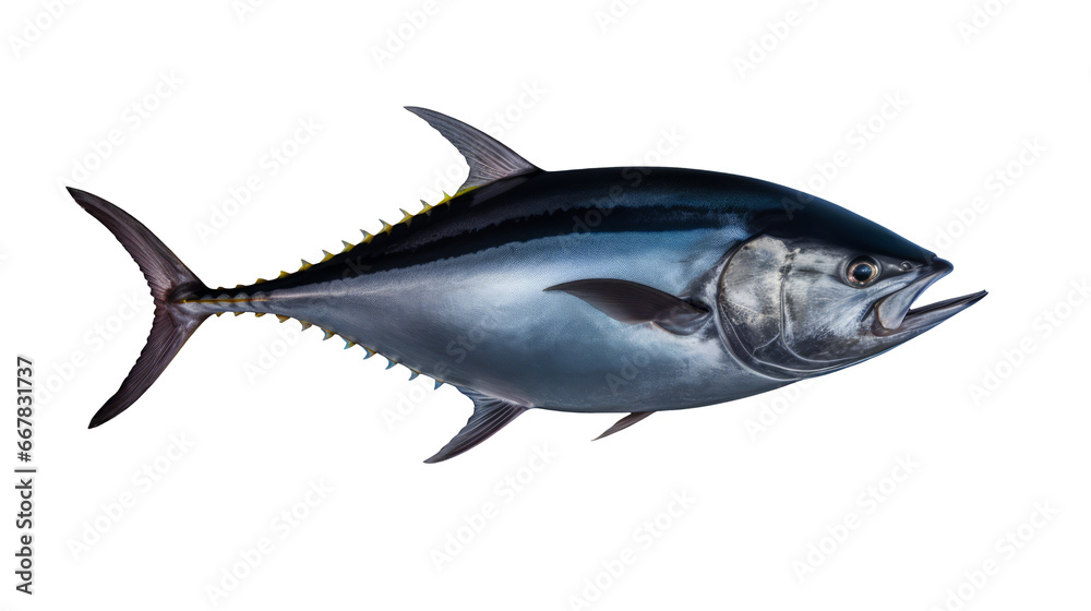 Fresh Tuna Fish Isolated on White Transparent Background - High-Quality ...