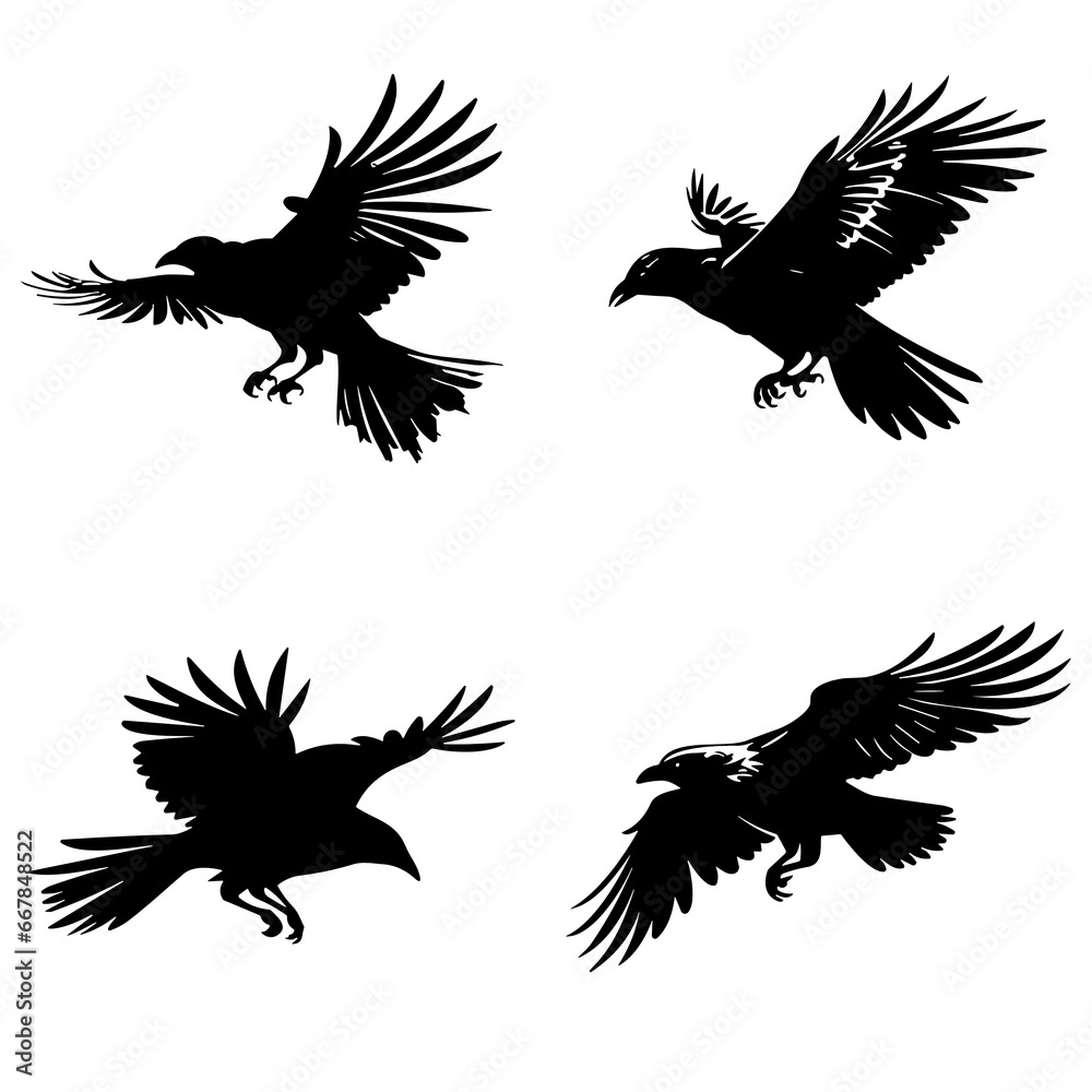 Crow silhouette, crow vector, crow illustration, crow png, crow svg ...