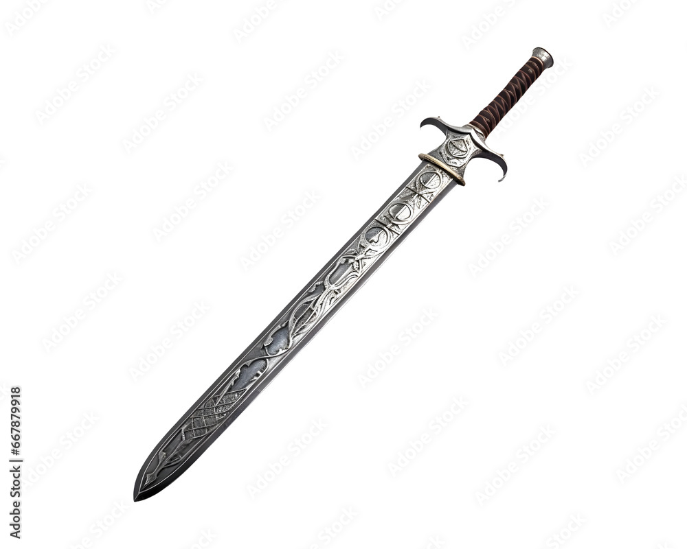 Medieval Pure iron Viking Sword (PNG Cutout) isolated on a transparent ...
