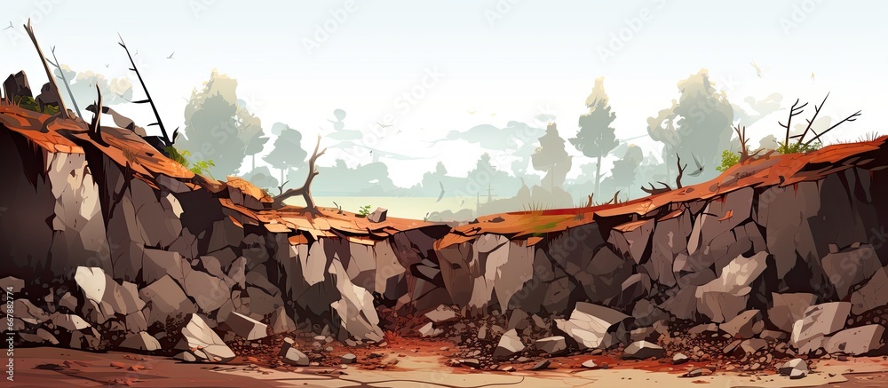 Underground mining causes soil erosion rock sliding and ground failure ...