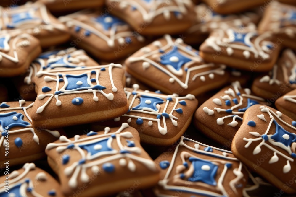 Hanukkah cookies crafted to resemble adorable dreidels beckon from an ...