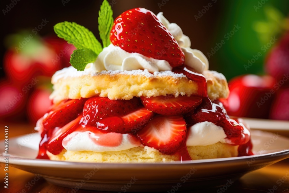 Zoomedin shot revealing the intricate layers of a classic strawberry ...