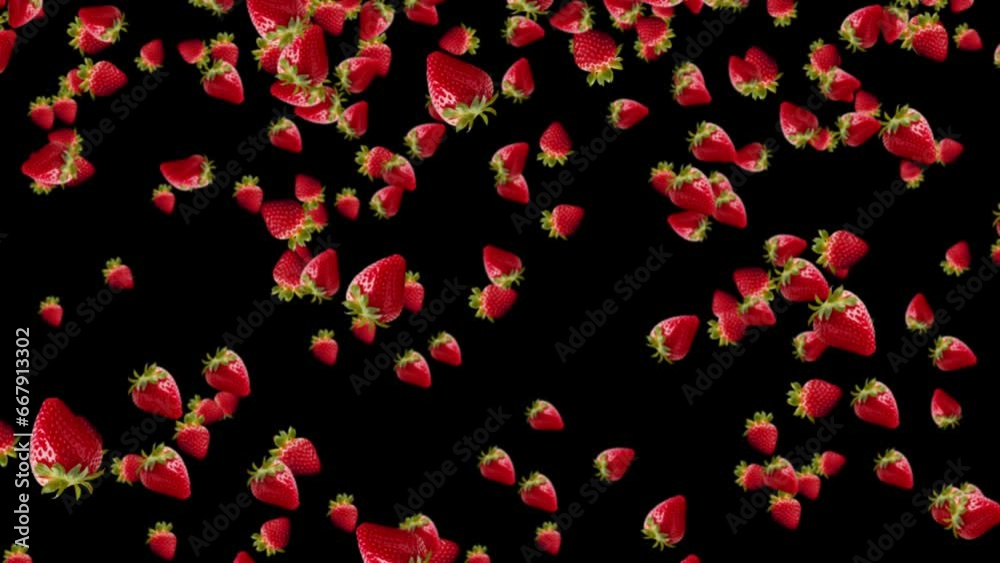 Strawberry Falling Down Effects Uses For Advertisement Video Effects ...