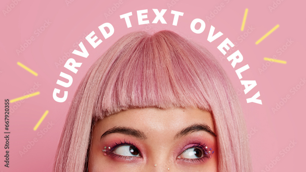 Text Along A Curved Path Overlay Stock Template | Adobe Stock