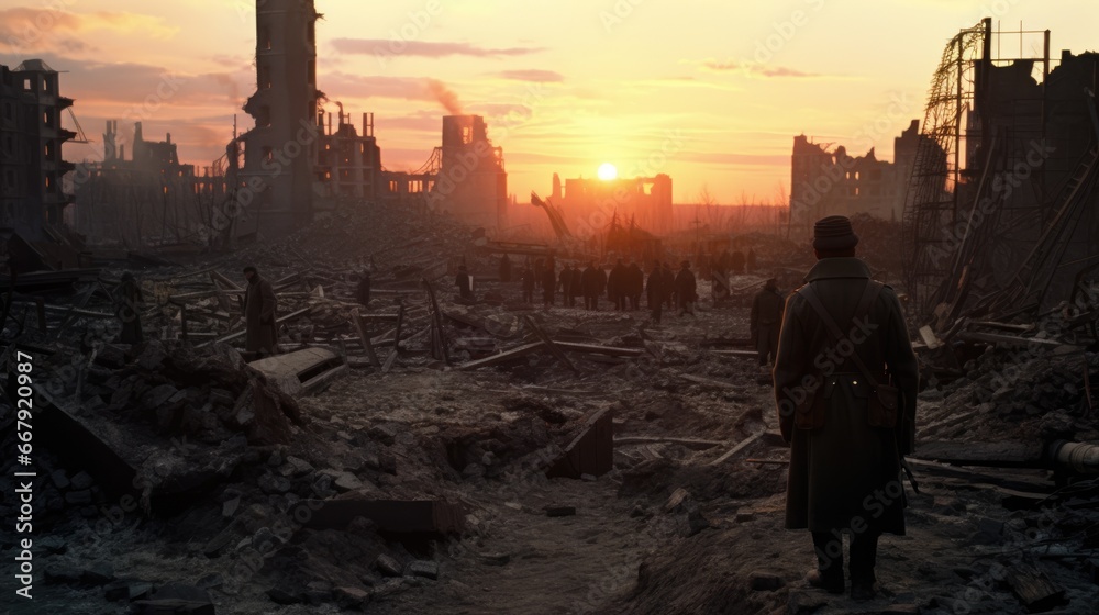 Desolation in the Heart of Frozen Stalingrad: A War Film Still Depicts ...