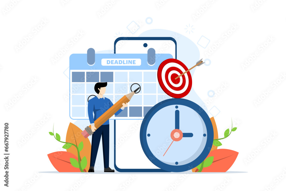 Time management concept of schedule, deadline, planner, planning and ...