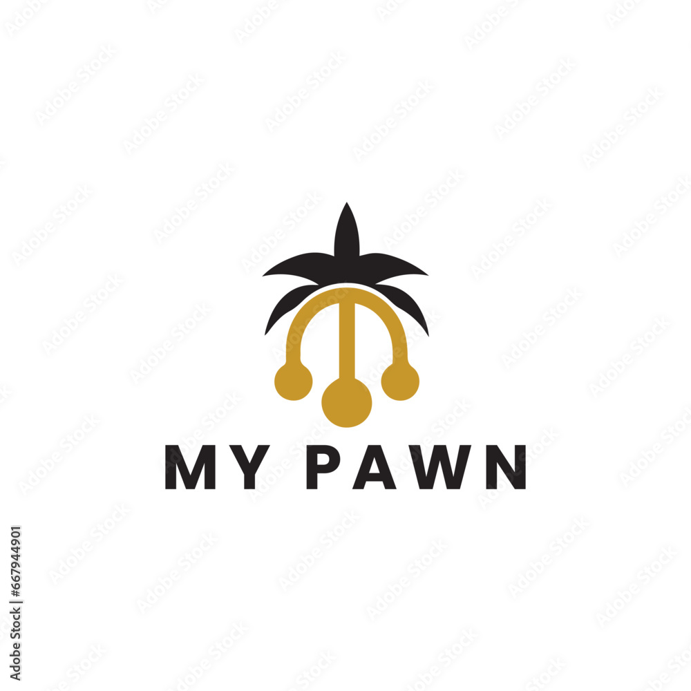 pawn logo design vector format Stock Vector | Adobe Stock