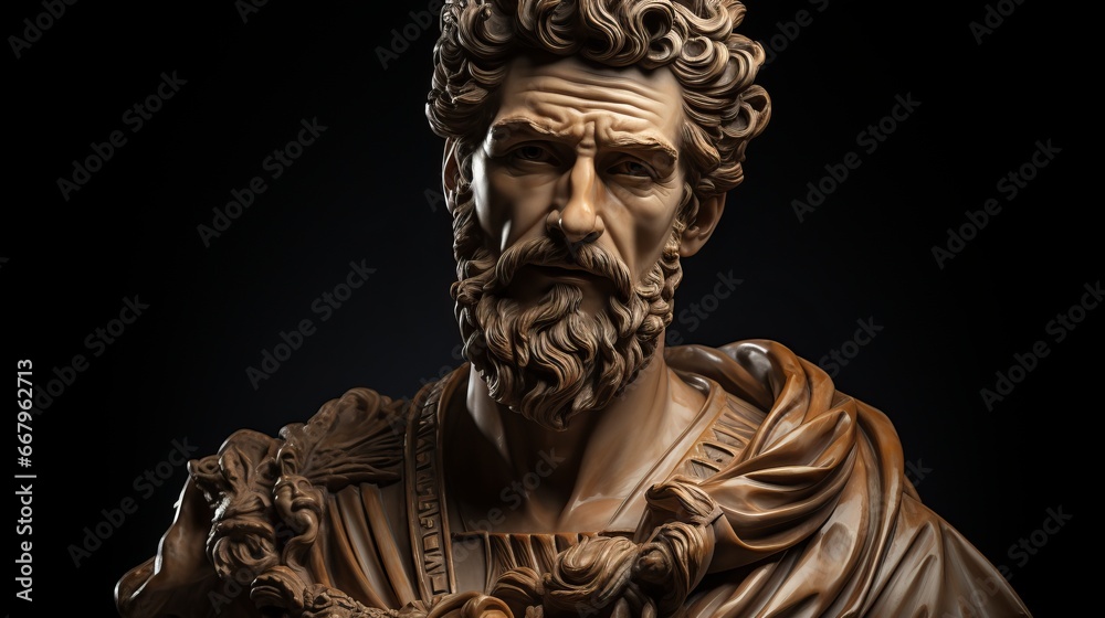 Statue of stoic bust illustration with strong reference to stoicism and ...