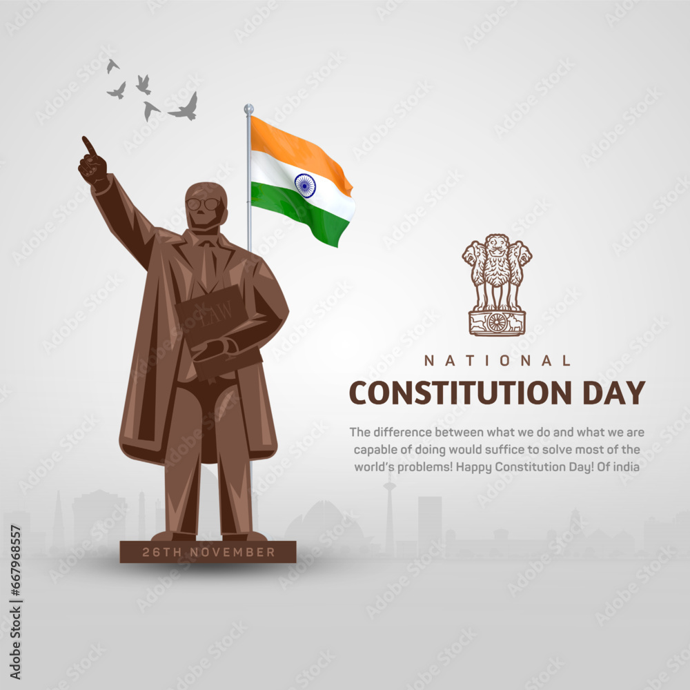 vector illustration of Indian constitution day samvidhan divas ...