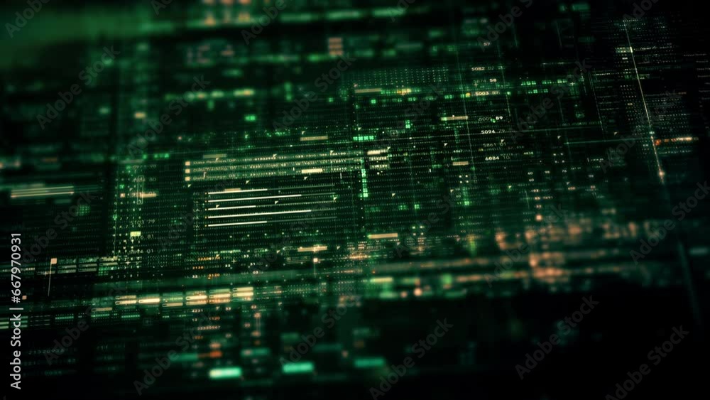 Immersive data matrix simulation UI with cutting-edge digital ...