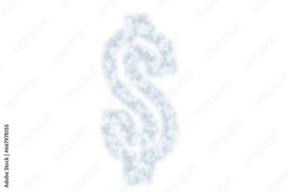 Digital png illustration of usa dollar symbol shaped smoke on ...