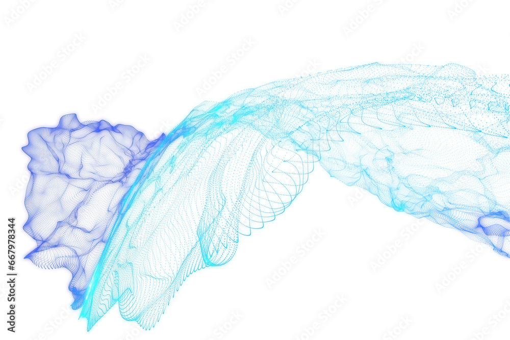 Digital png illustration of blue abstract smoke shapes on transparent ...