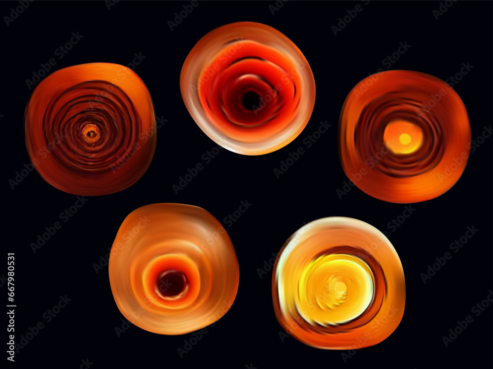 Molten glass. Fiery, liquid plasma, lava, orange substance. Gemstone ...