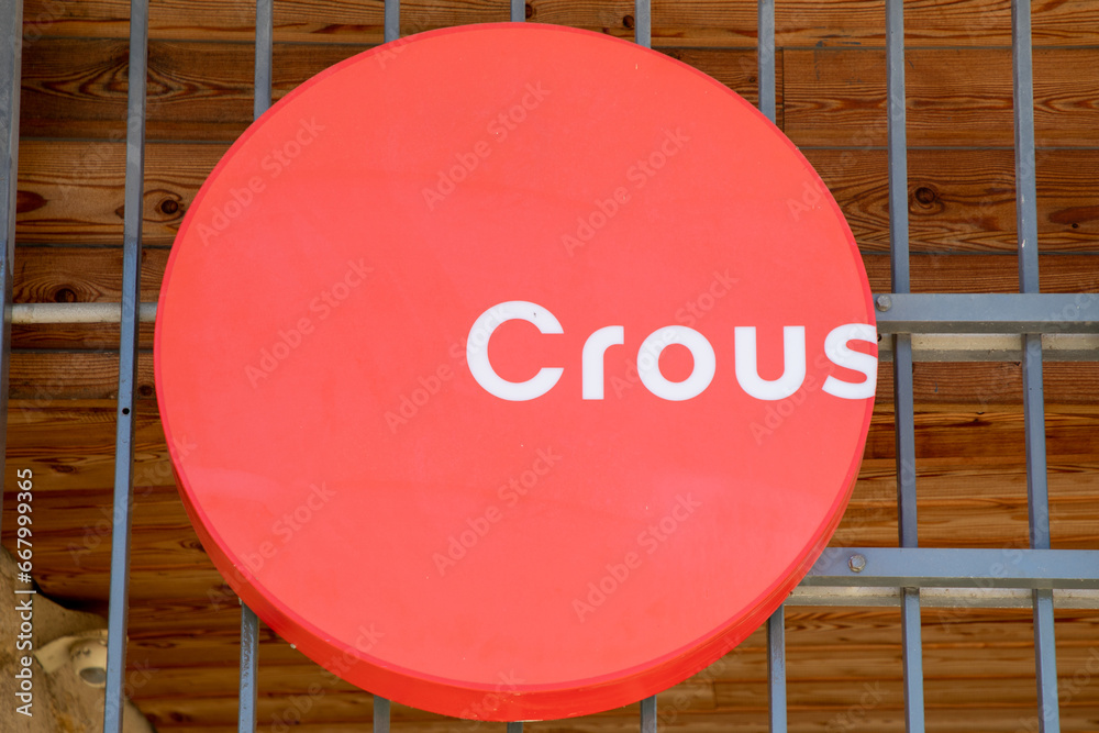 crous logo brand and text sign student dormitory residence and canteen ...