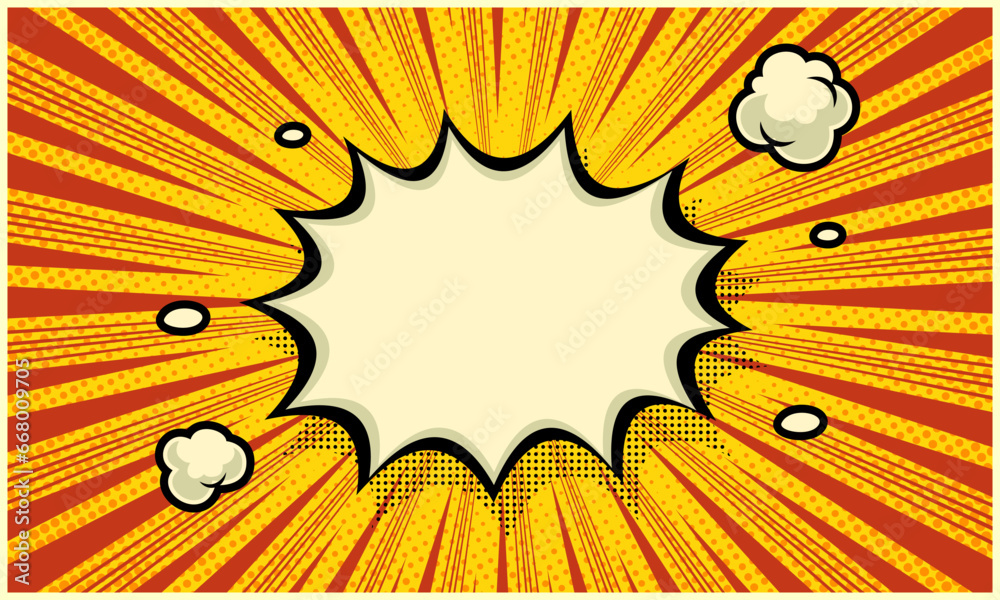 Blank comic cartoon background template Stock Vector | Adobe Stock