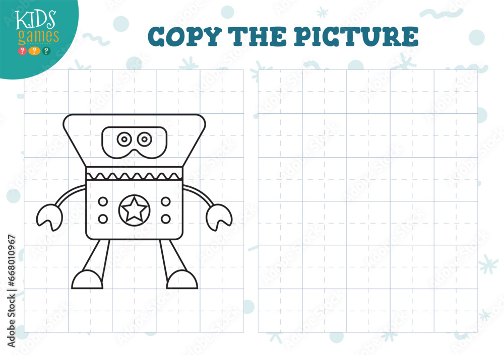 Copy picture vector illustration. Coloring game for preschool and ...